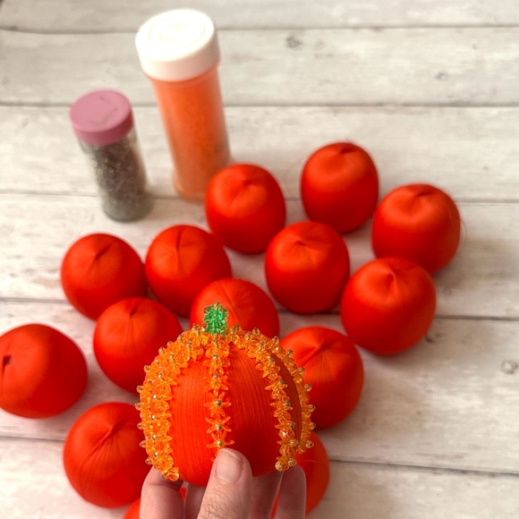 Halloween | Office | Halloween Beaded Pumpkins Craft Bundle Set ...